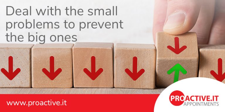 Risk assessment - Deal with the small problems to prevent the big ones